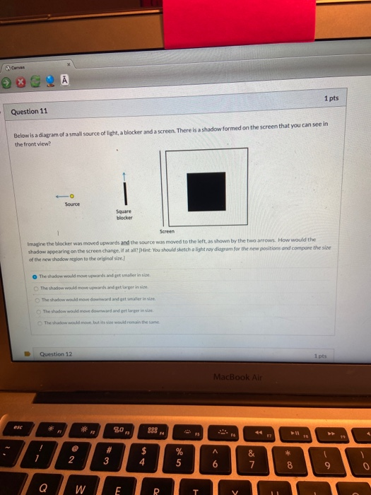 Solved Canvas 1 pts Question 11 Below is a diagram of a | Chegg.com
