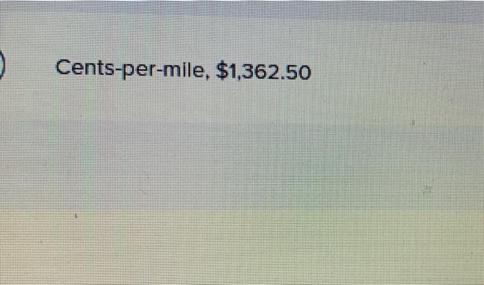 Solved Ronald Ferrer is an employee who drives a 2020 | Chegg.com
