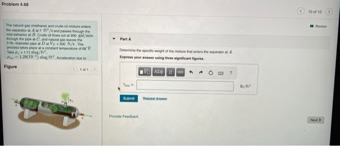 Solved Problem 4.68 10 of 12 Review The natural gas | Chegg.com
