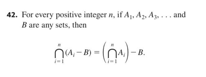 42. For every positive integer n, if A1,A2,A3,… and B | Chegg.com