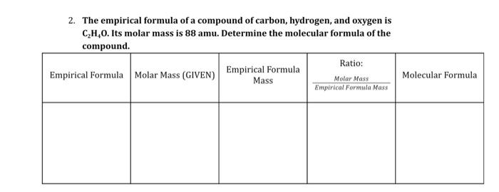 Solved Molecular Practice Problems Directions: Find the | Chegg.com