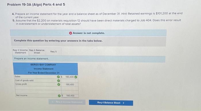 Solved Problem 19-3A (Algo) Computing and recording job | Chegg.com