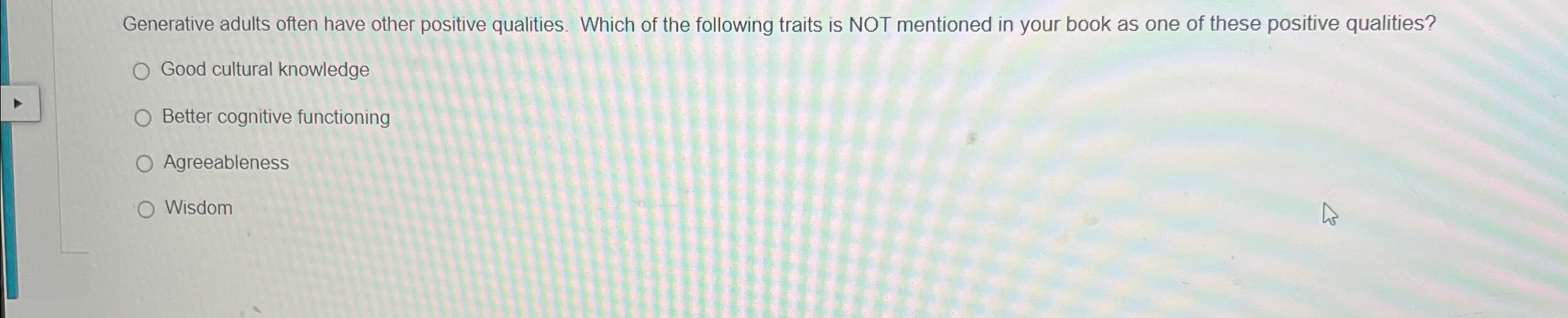 Solved Generative adults often have other positive | Chegg.com