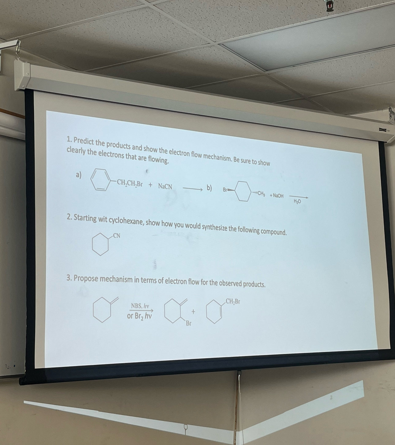 Solved Predict the products and show the electron flow | Chegg.com