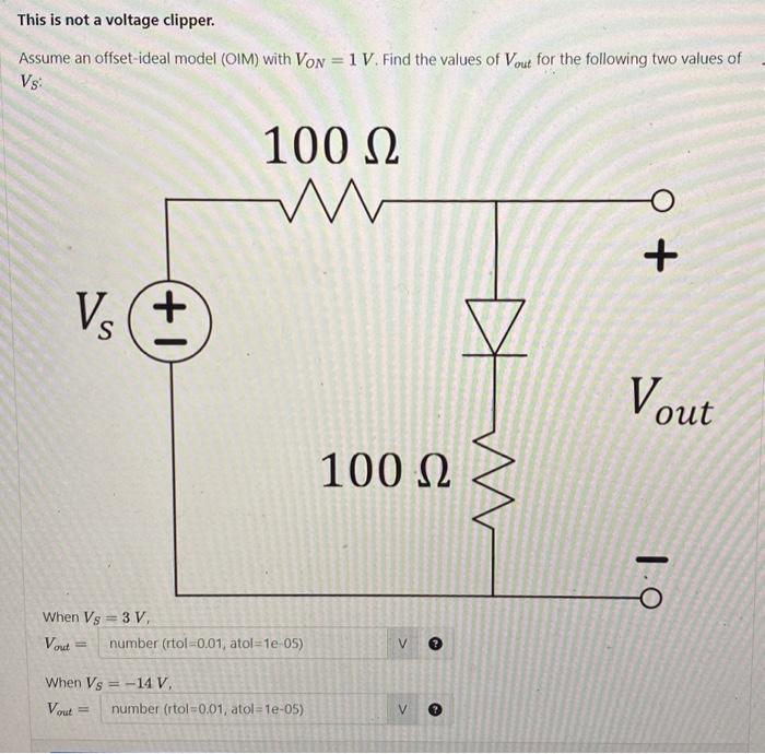 Solved This is not a voltage clipper. Assume an offset-ideal | Chegg.com