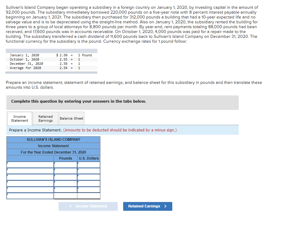Solved Please fill out the tables for the income statement, | Chegg.com