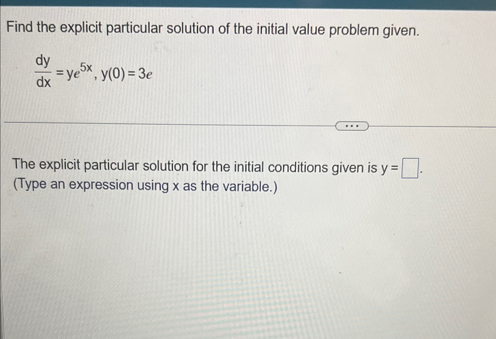 Solved Find the explicit particular solution of the initial | Chegg.com