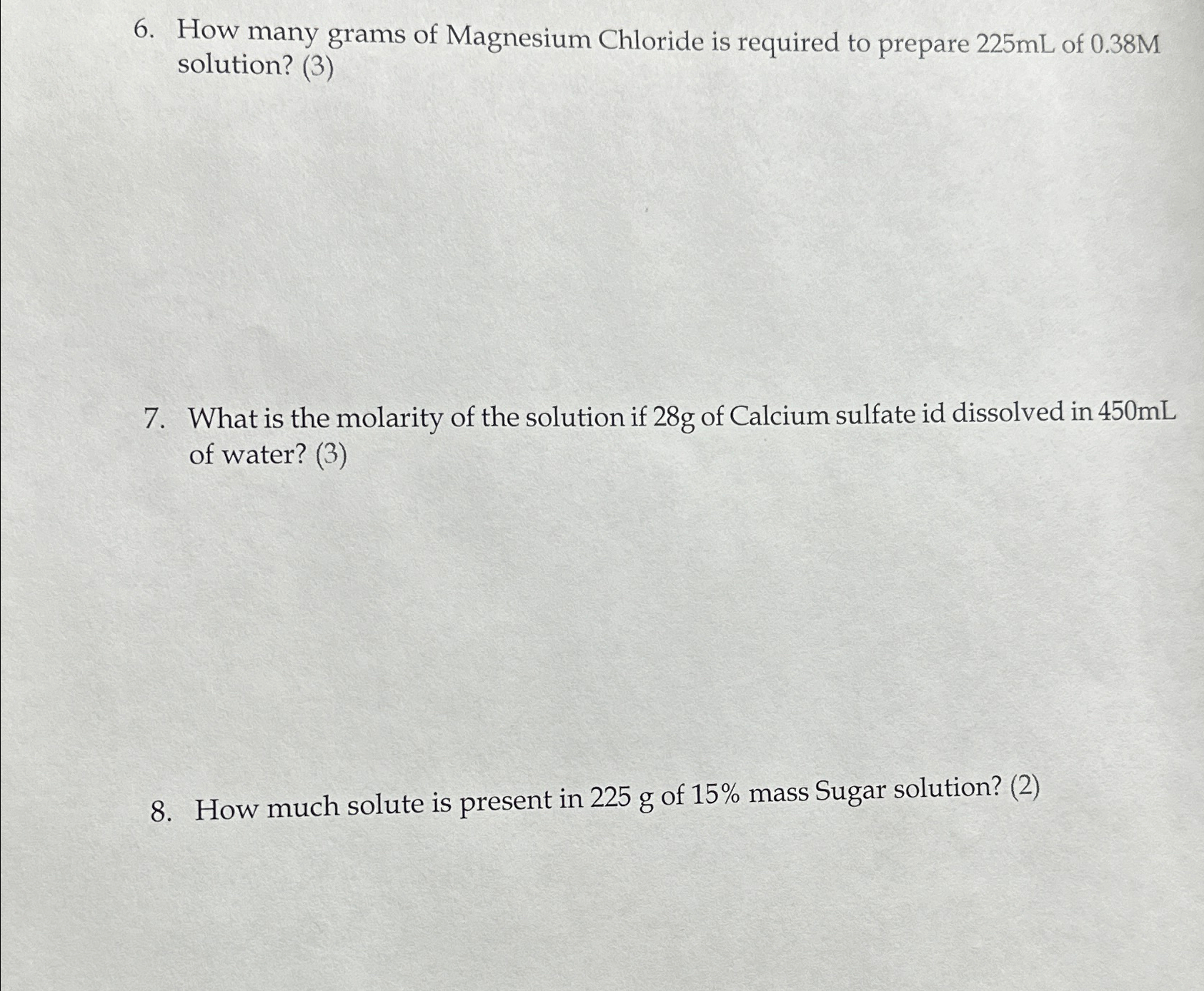 Solved 6. ﻿How many grams of Magnesium Chloride is required | Chegg.com