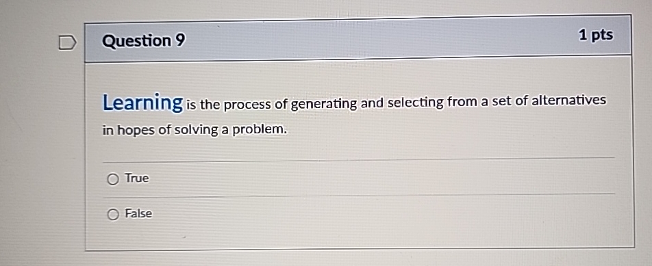 Solved Question 91 ﻿ptsLearning is the process of generating | Chegg.com