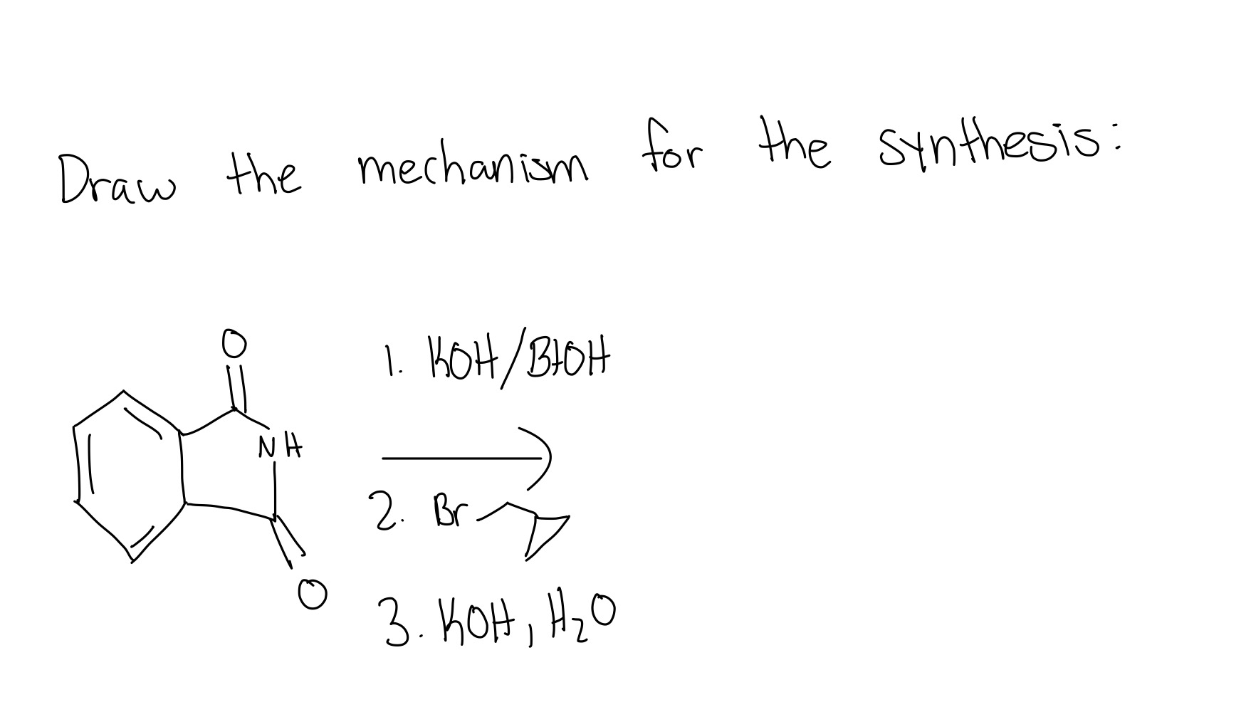 Solved Draw the mechanism for the synthesis: | Chegg.com