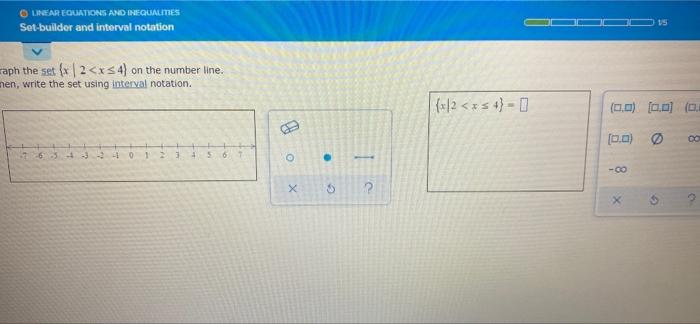 Solved ⒸLINEAR EQUATIONS AND INEQUALITIES Set-builder and | Chegg.com