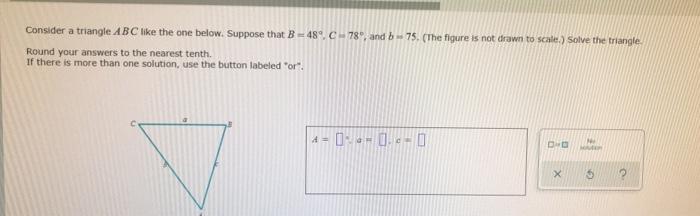 Solved Consider a triangle ABC like the one below. Suppose | Chegg.com