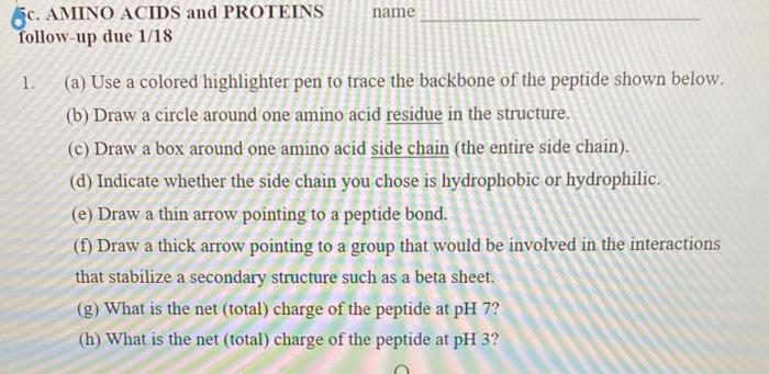 Solved follow-up due 1/18 1. (a) Use a colored highlighter | Chegg.com