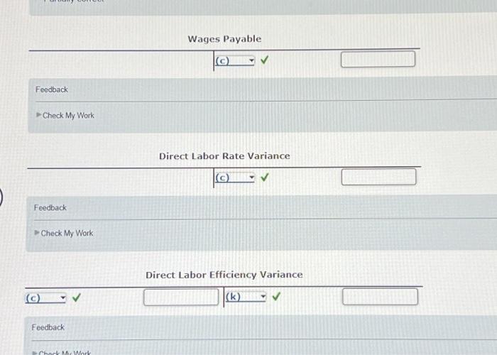 Solved Direct Labor Efficiency Variance Fendback Check My | Chegg.com