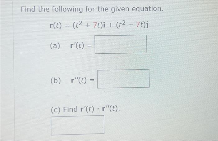 Solved Find the following for the given equation. [ | Chegg.com