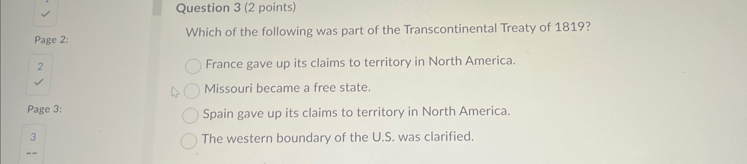 Solved Question 3 (2 ﻿points)Page 2:Which of the following | Chegg.com