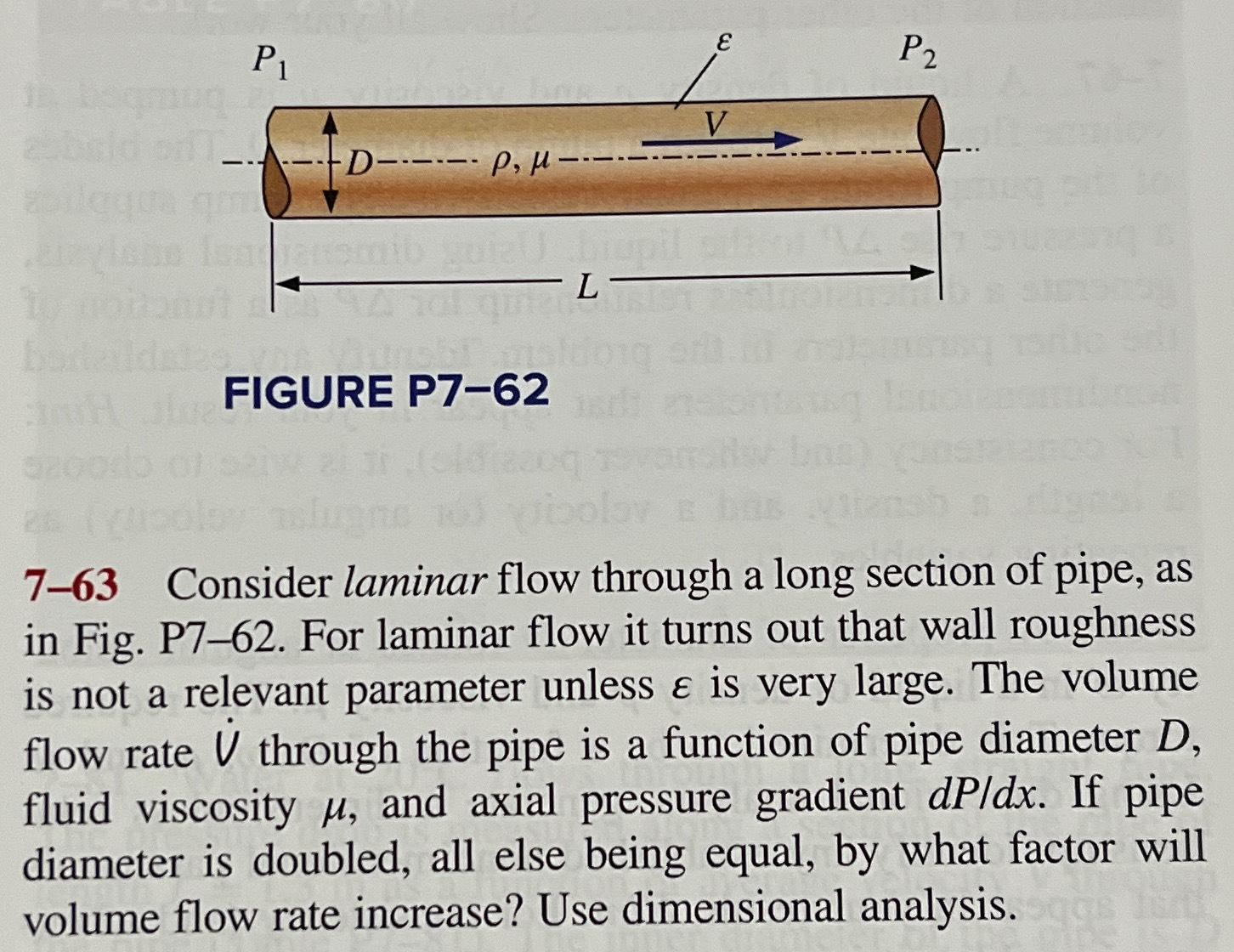 Solved FIGURE P7-627-63 ﻿Consider laminar flow through a | Chegg.com
