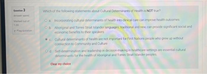 Solved people helth and healing and culture is healing | Chegg.com