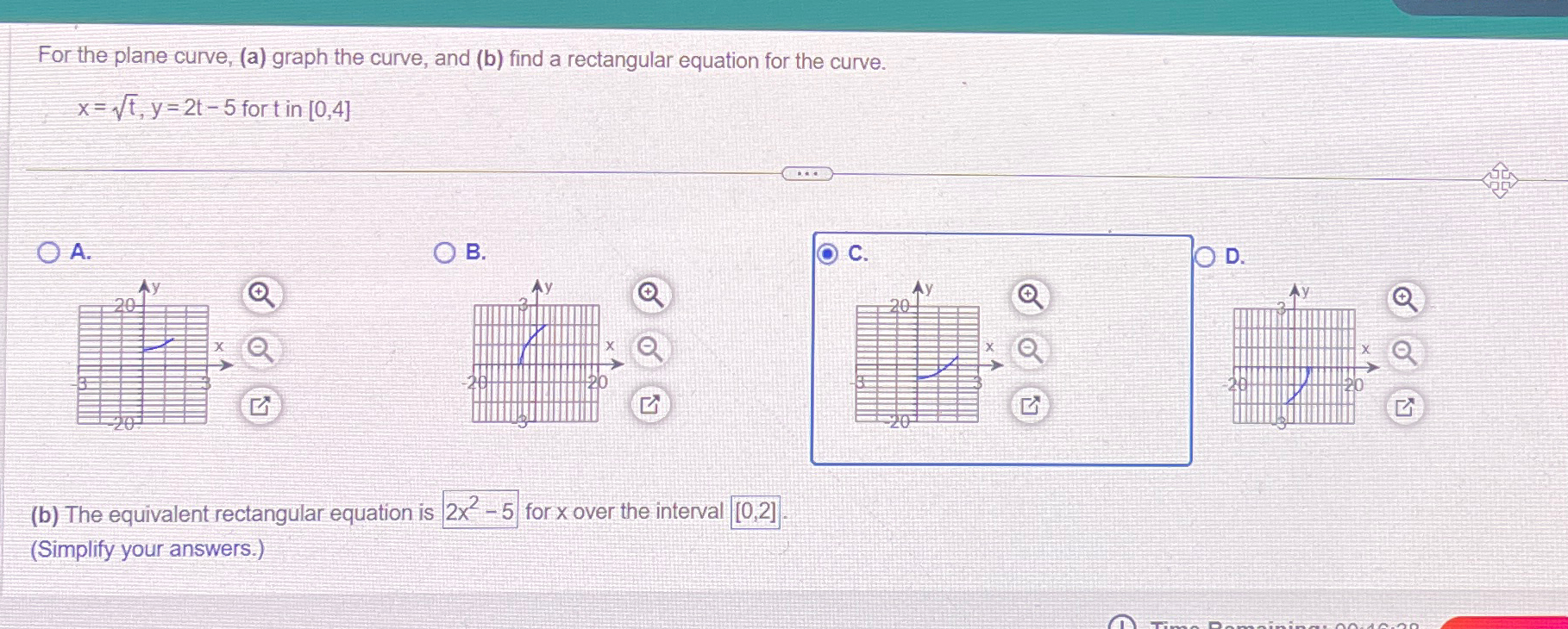 Solved For the plane curve, (a) ﻿graph the curve, and (b) | Chegg.com