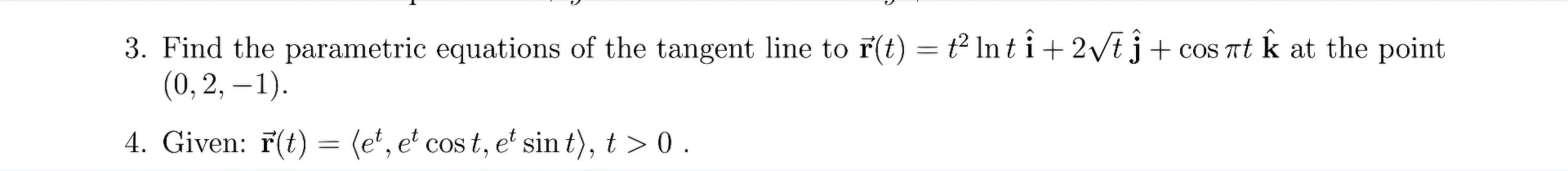 Solved Find the parametric equations of the tangent line to | Chegg.com