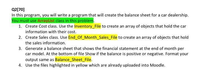 Solved Q2[70] In this program, you will write a program that | Chegg.com