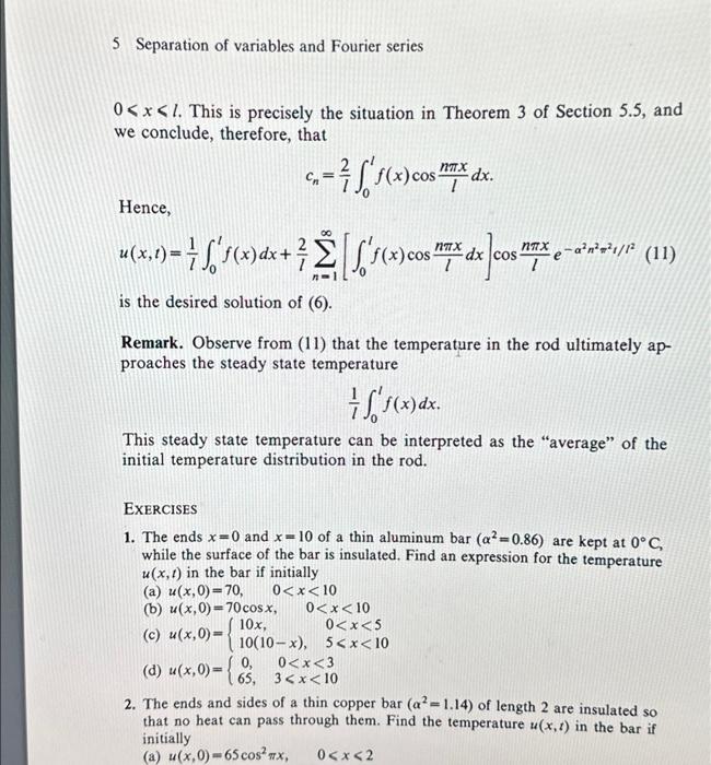5 Separation Of Variables And Fourier Series 0