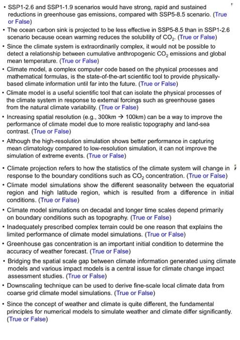 Solved - SSP1-2.6 and SSP1-1.9 scenarios would have strong, | Chegg.com
