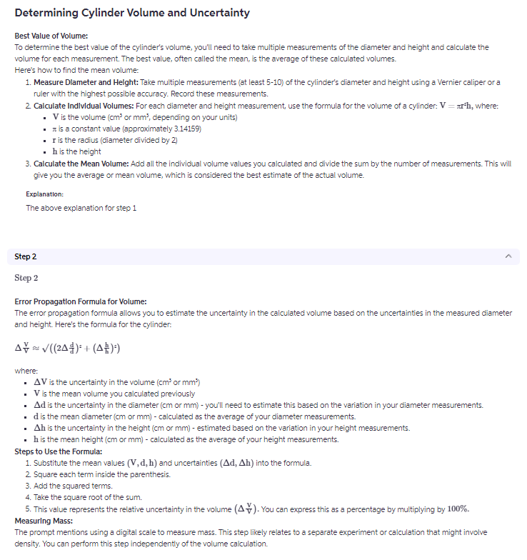 Determine the error propagation formula for the | Chegg.com
