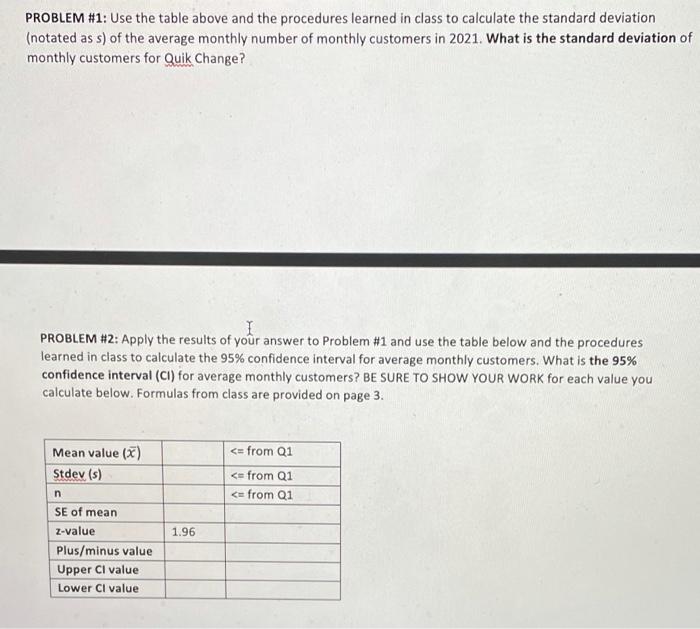 Solved Instructions: Use the formulas and procedures | Chegg.com