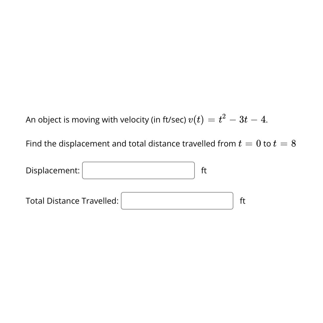 Solved An Object Is Moving With Velocity In
