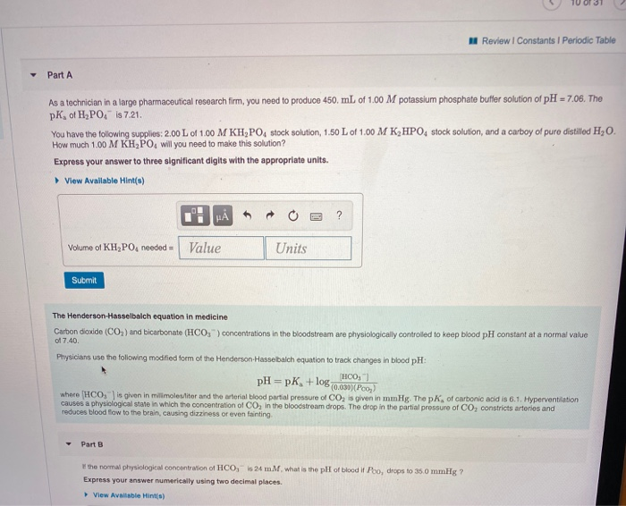 Solved Review Constants 1 Periodic Table Part A As a | Chegg.com