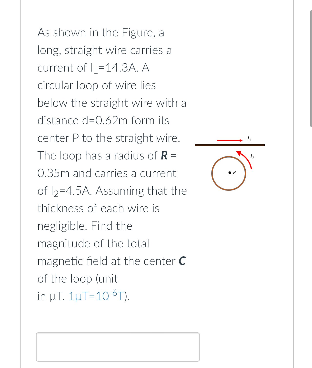 Solved As shown in the Figure, a long, straight wire carries | Chegg.com