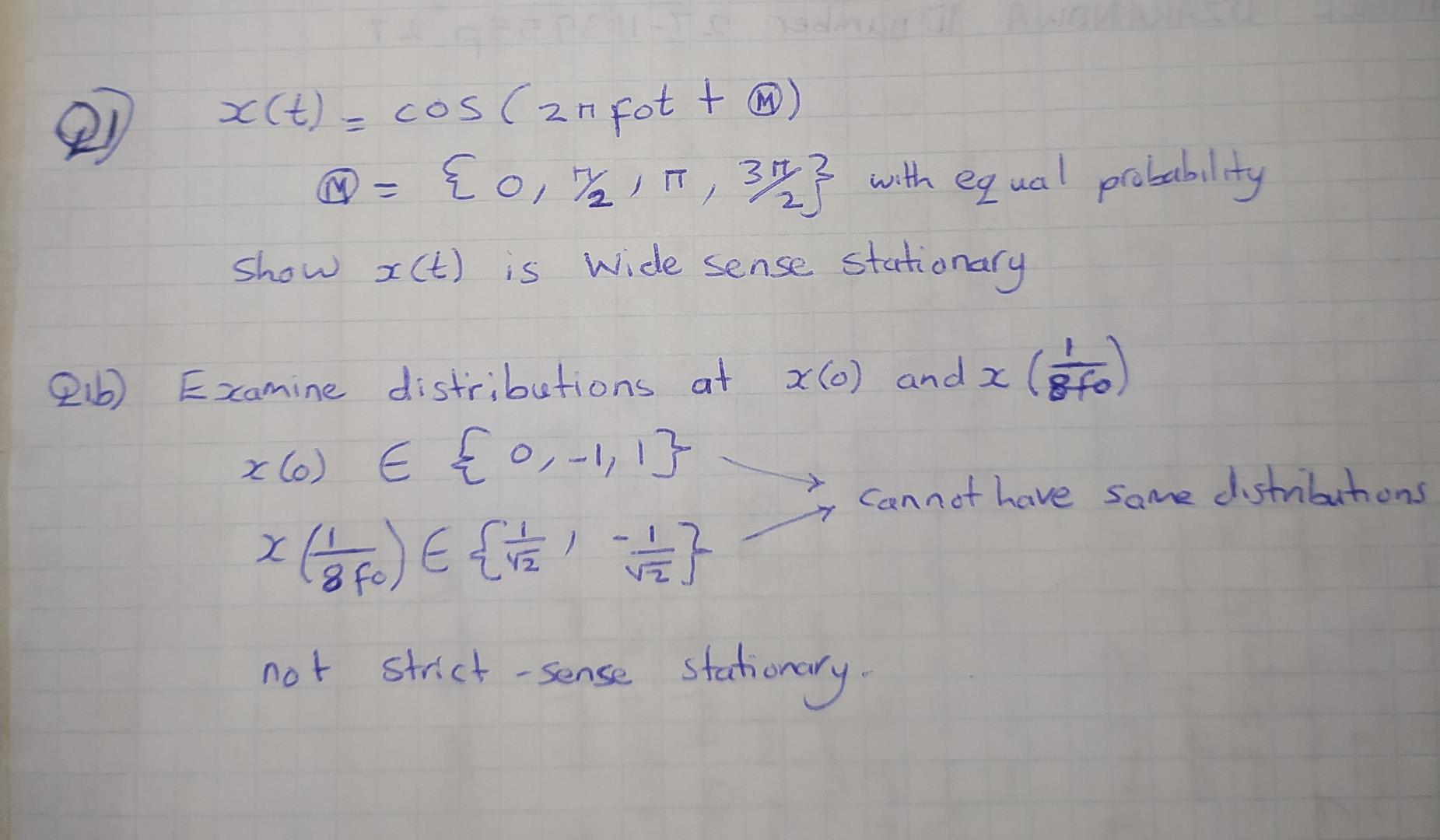 Solved cos (2n fot + M) = {0, ½/₂2/7, 312} with equal | Chegg.com