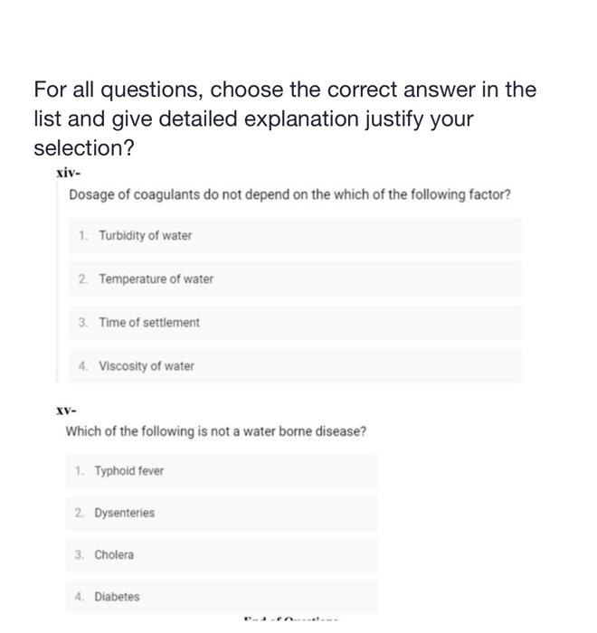 Solved For all questions, choose the correct answer in the | Chegg.com