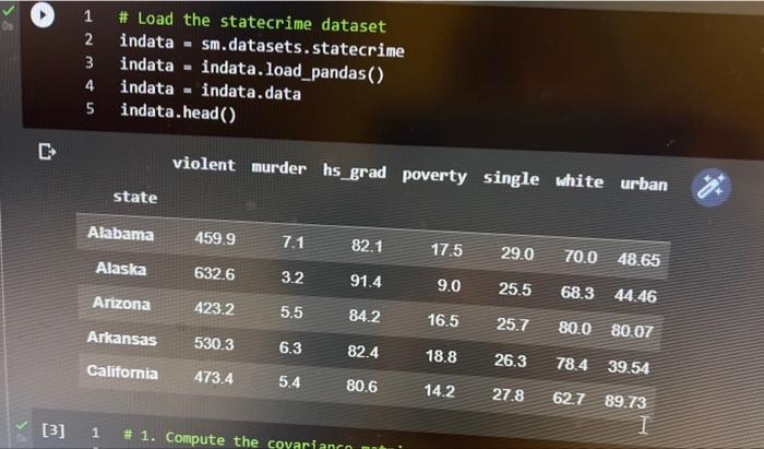 Solved Find Inverse And Square Root Of The Covariance Matrix