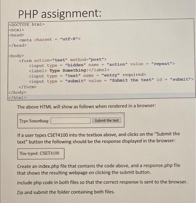 Solved PHP assignment: