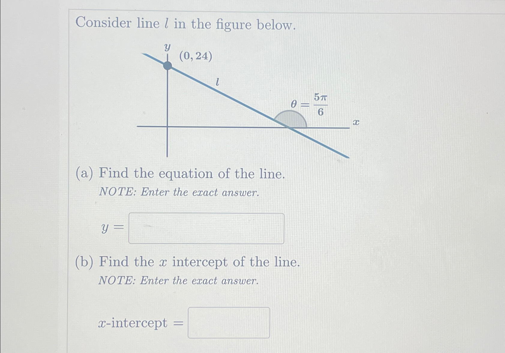 Solved Consider line l ﻿in the figure below.(a) ﻿Find tne | Chegg.com