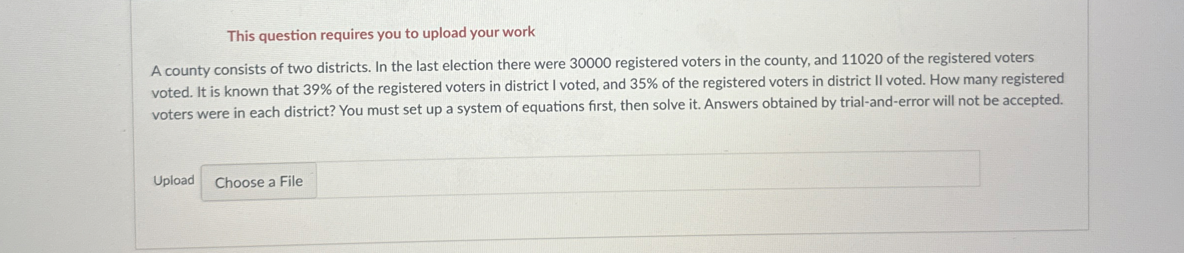Solved This question requires you to upload your workA | Chegg.com