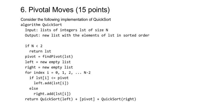 Solved 6. Pivotal Moves (15 points) Consider the following | Chegg.com Solved 6. Pivotal Moves (15 points) Consider the following | Chegg.com