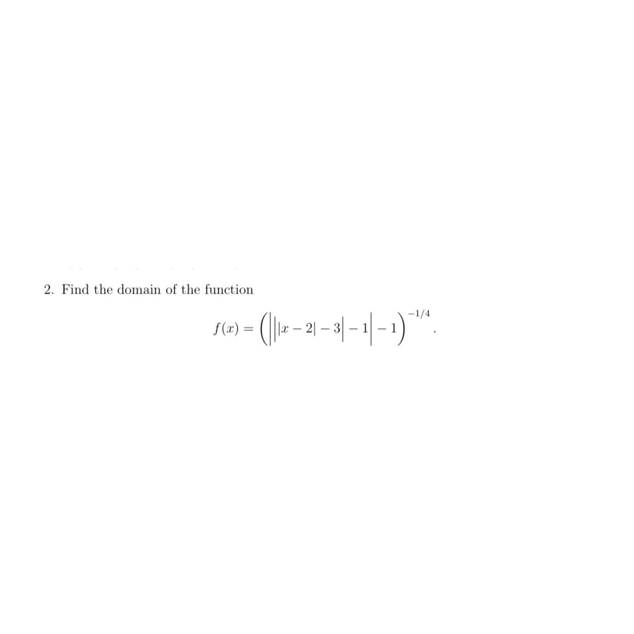 Solved Find The Domain Of The