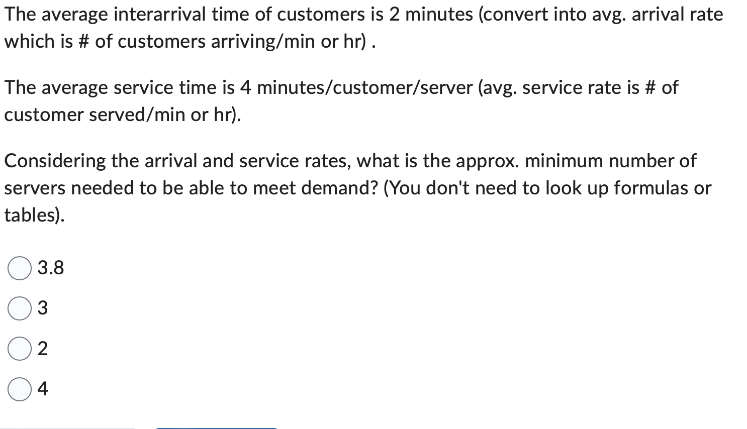 The average interarrival time of customers is 2 | Chegg.com