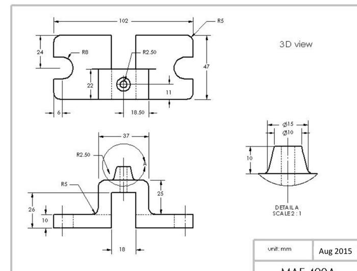 Solved please make in solidworks | Chegg.com