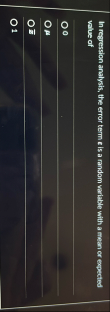 Solved In regression analysis, the error term ε ﻿is a random | Chegg.com