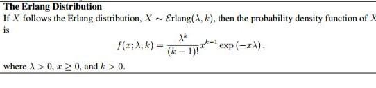 Solved The Erlang Distribution If X follows the Erlang | Chegg.com