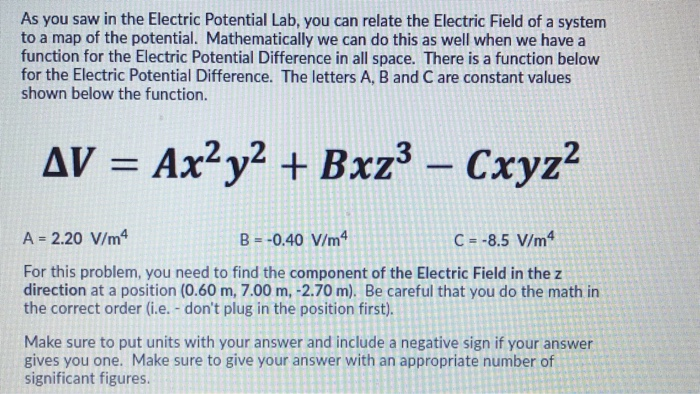 Solved As you saw in the Electric Potential Lab, you can | Chegg.com