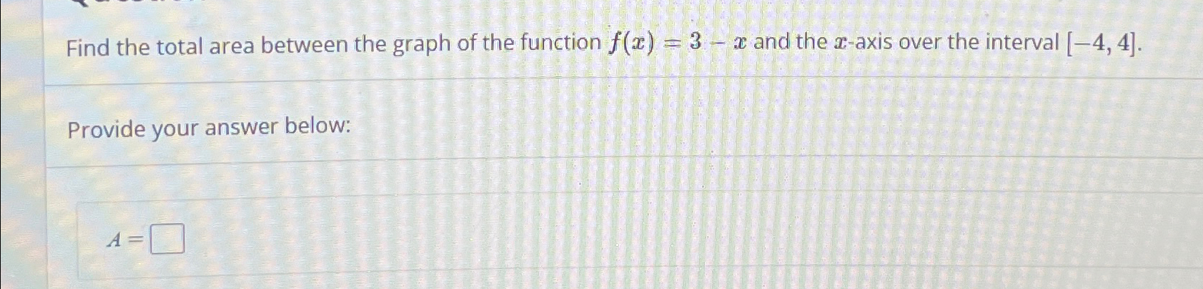 Find the total area between the graph of the function | Chegg.com
