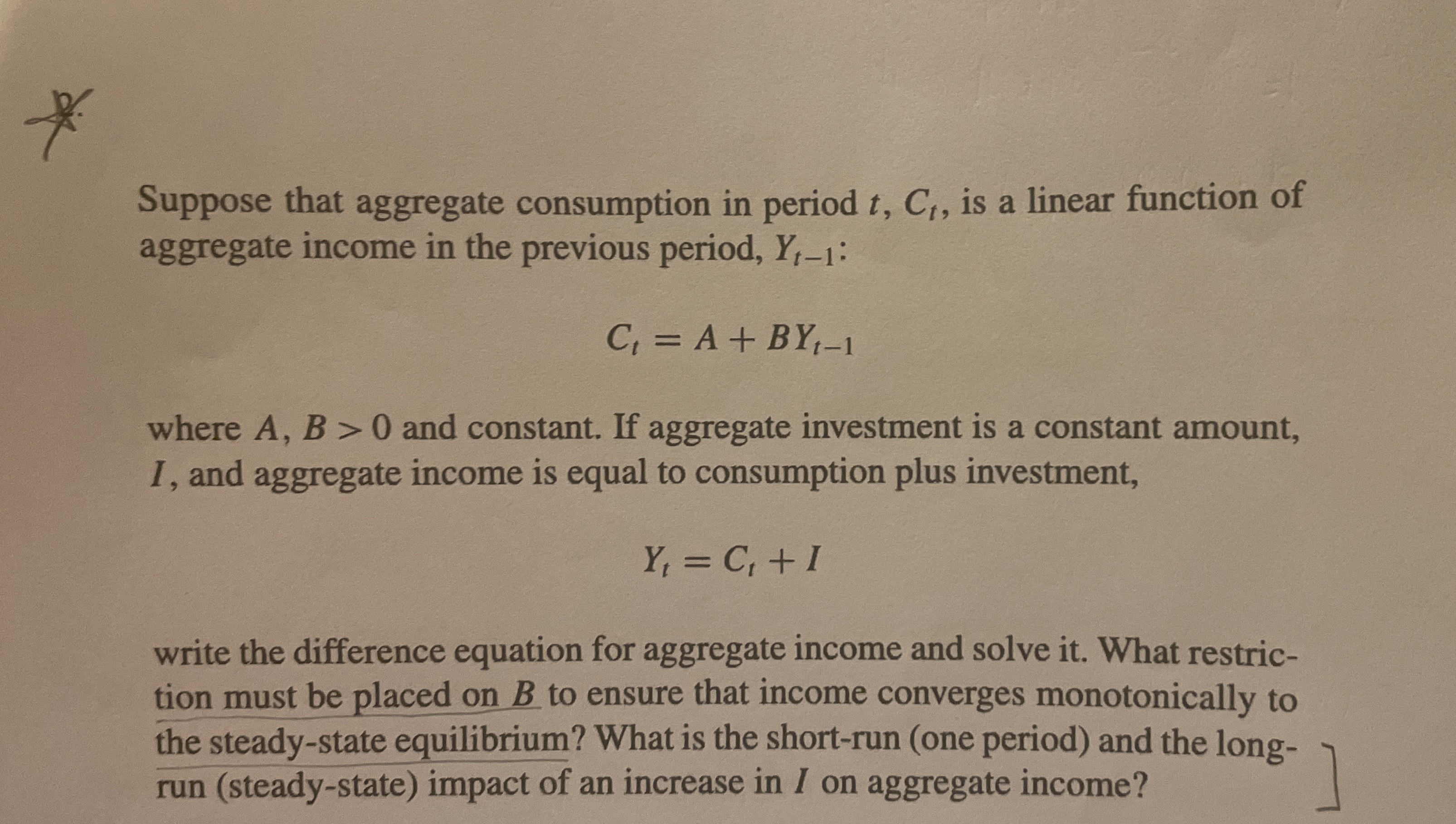 Solved Suppose that aggregate consumption in period t,Ct, | Chegg.com
