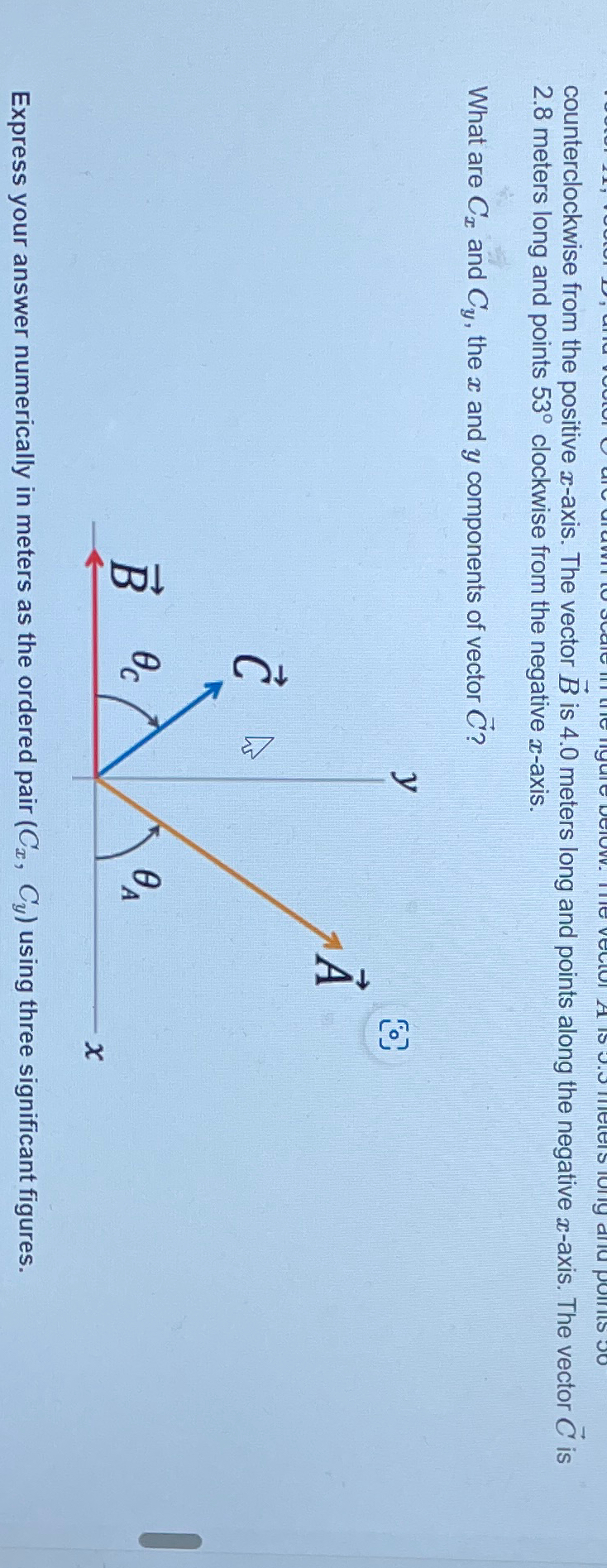 counterclockwise from the positive x-axis. The vector | Chegg.com