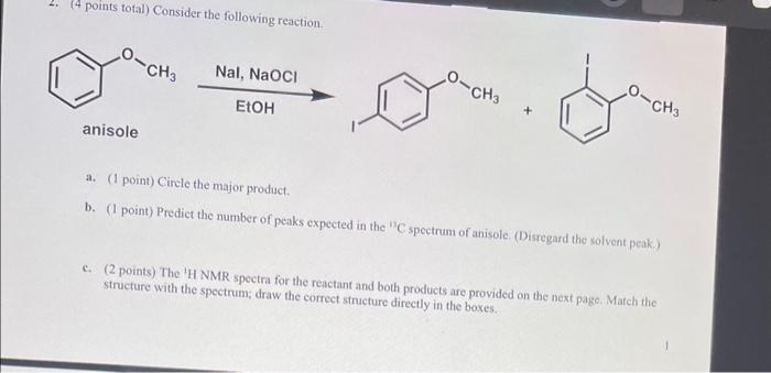 Solved 2. (4 points total) Consider the following reaction. | Chegg.com