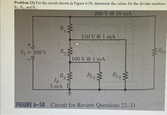 Solved Problem 23) For the circuit shown in Figure 6-58, | Chegg.com